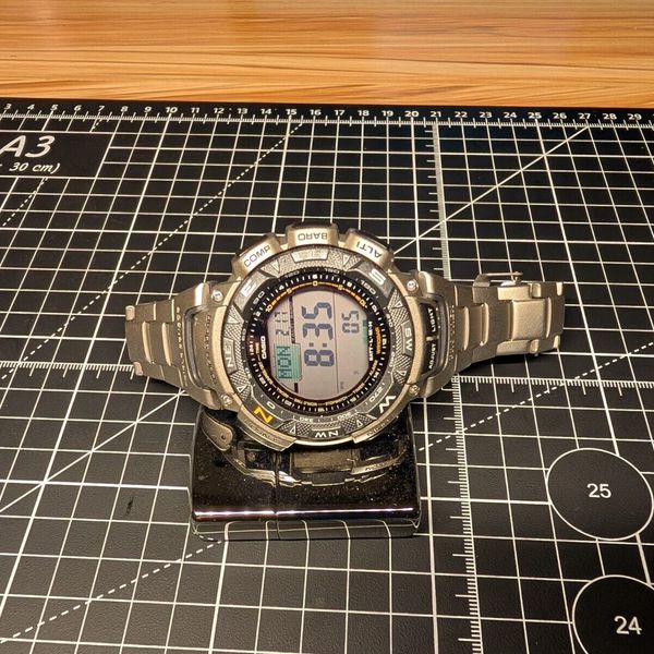 Casio Pathfinder Triple Sensor Solar Men's Watch - Titanium (PAG240T ...