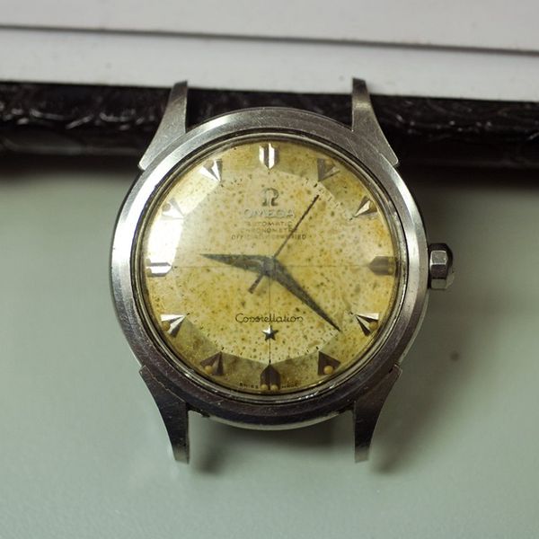 SOLD Vintage Omega Stainless Steel Constellation, great case, damaged ...