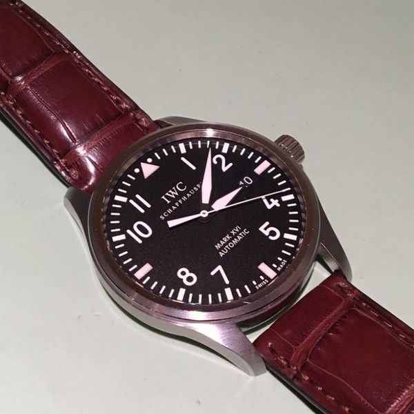 IWC Mk XVI classic black pilot ref 3255 clean watch! | WatchCharts ...