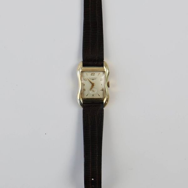 Longines Automatic Square White Dial 10k Gold-Filled Case Vintage Wrist ...