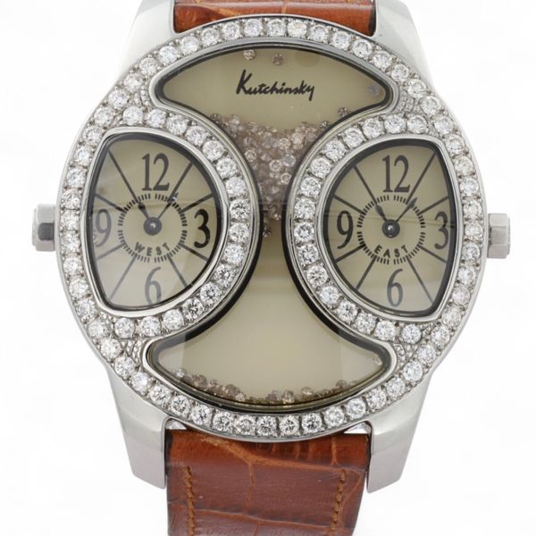 Kutchinsky by Chopard Twin Time Zone Floating Diamonds & Full Diamond ...