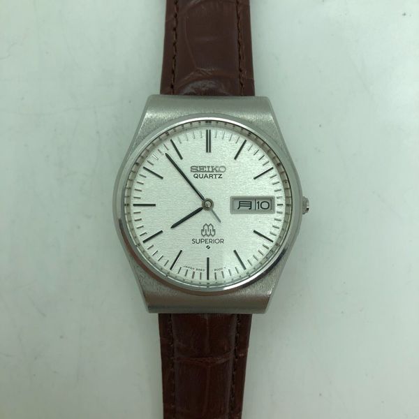 [w1553] SEIKO SUPERIOR 9983-8000 New battery Twin quartz New band EX ...