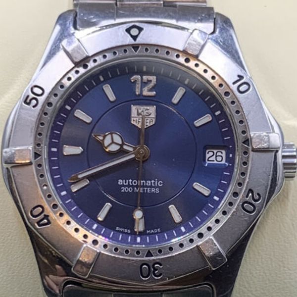AUTHENTIC “TAG HEUER 2000 SERIES WK2117-0” NAVY BLUE DIAL AUTOMATIC MEN’S WATCH. | WatchCharts ...