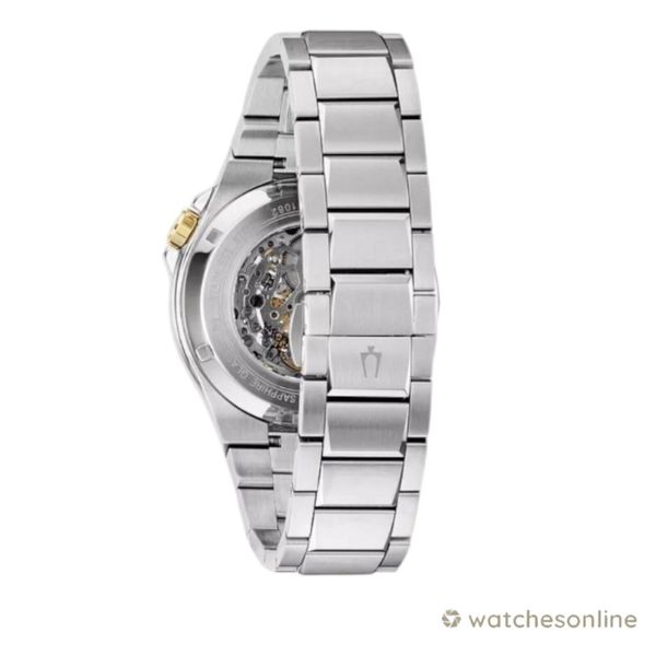 Bulova Maquina Auto Black-Skeleton Dial Stainless Men's Watch 98A224 ...