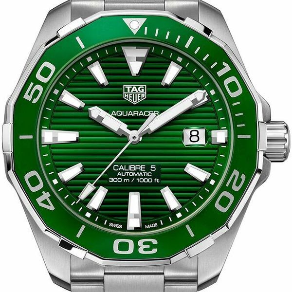NEW MEN'S TAG HEUER Automatic 43mm Aquaracer Watch WAY201S.BA0927 HULK ...