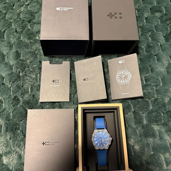 Christopher Ward Watch - The Twelve 40mm Nordic Blue with Rubber Strap ...