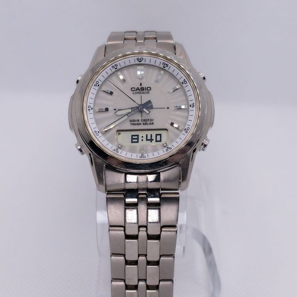 Casio Lineage LCW-100T Titanium Wave Ceptor Analog Digital Watch ...