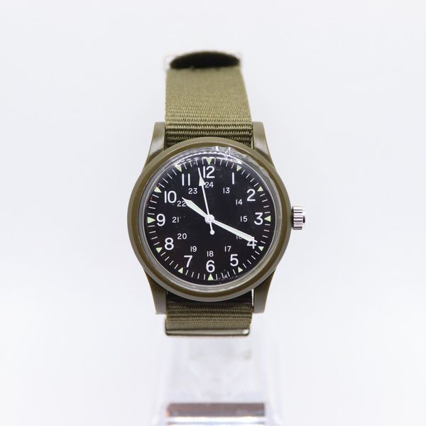 [NEW] Daiso Military Watch Hattori/Seiko Movement Olive Khaki Green ...