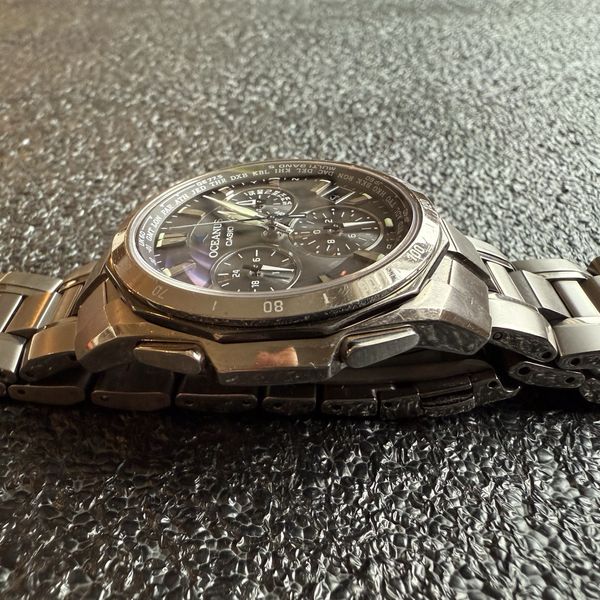 CASIO Oceanus Manta OCW-S1000 Solar Radio-Controlled Titanium + Extra ...