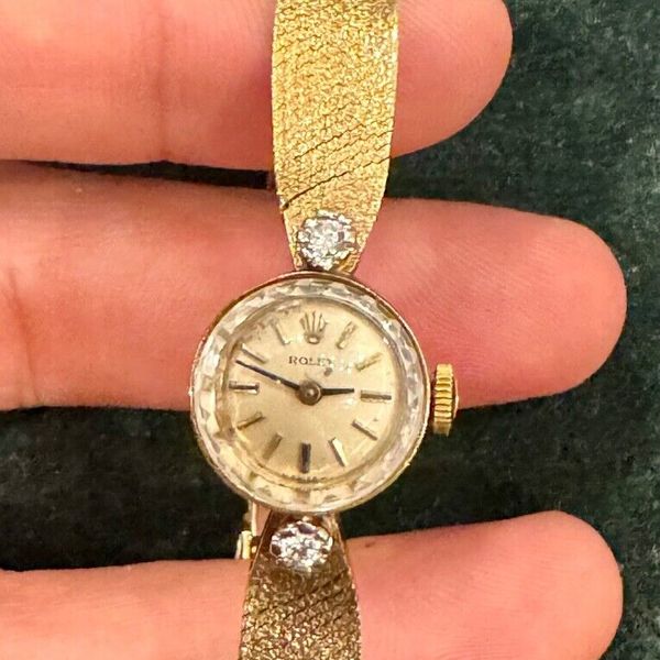 Rare Vintage Ladies Rolex Watch 3523 14k Gold with Diamonds - NO ...