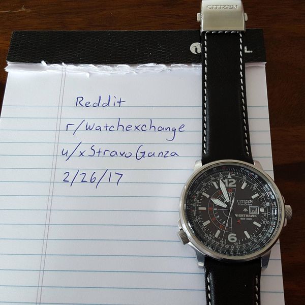 [WTS] [WTT] Citizen Nighthawk on leather with Citizen Deployant Clasp ...