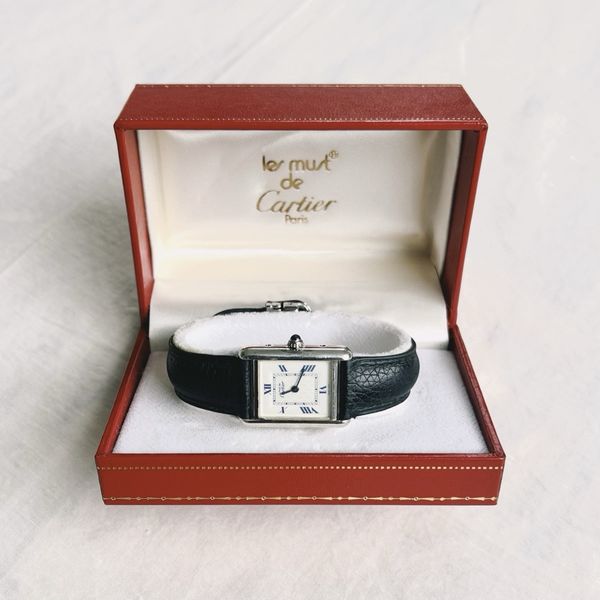 Must De Cartier Tank 2416 - 22mm Sterling Silver Unisex Watch - With ...