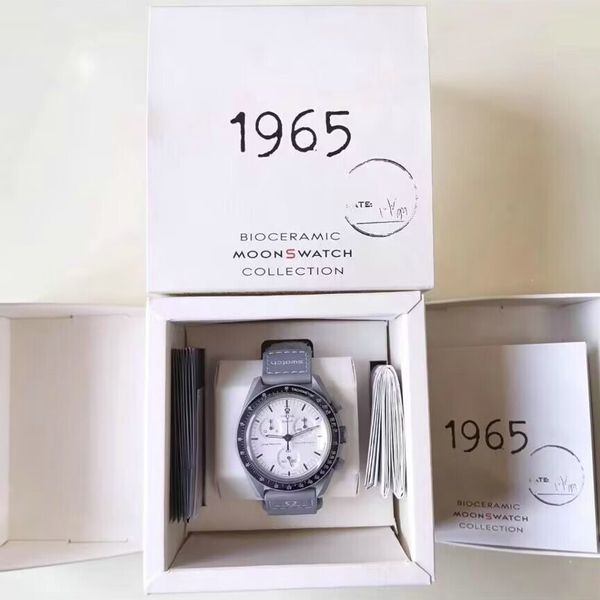 Swatch x OMEGA BIOCERAMIC MoonSwatch 1965 Gray/White SO33M106 ...