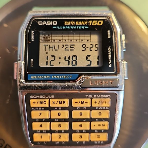 Casio DBC-150 Vintage Memory Data Bank Calculator Watch | WatchCharts ...