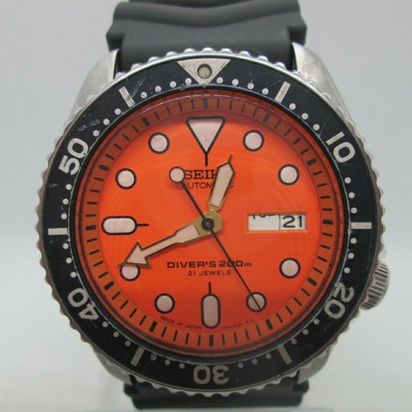 SEIKO SKX011 7S26-0020 DAYDATE STAINLESS STEEL AUTOMATIC MENS DIVER ...