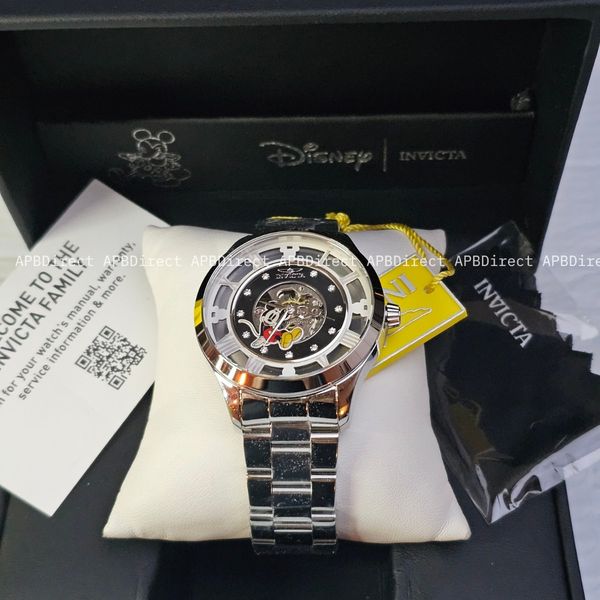 Invicta - Mickey Mouse #197 - Mechanical Automatic Disney SILVER mens ...