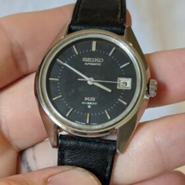 Vintage 1971 KING SEIKO HI-BEAT 5625-7110 Rare Black Dial Automatic Watch | WatchCharts Marketplace