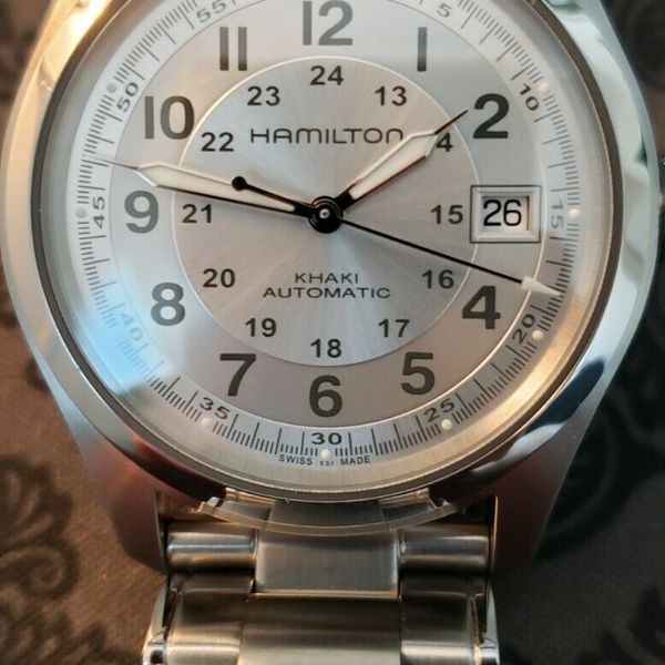 Hamilton Khaki Automatic 38mm Silver Dial Men's Watch H70455553 ...