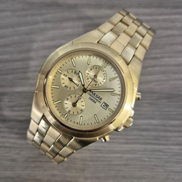 Mens Pulsar By Seiko Vintage Style Chronograph Watch | WatchCharts ...