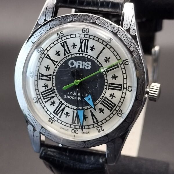 ORIS hand-wound mechanical 1980s vintage men's watch in working ...