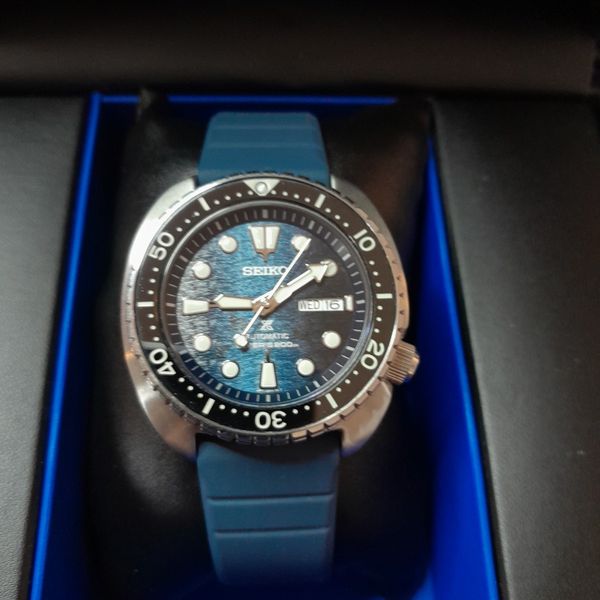 Seiko king Turtle Manta Ray Men's Prospex Blue Watch SRPF77K1 sapphire ...