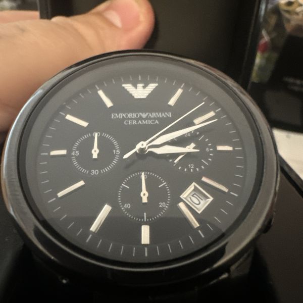 Emporio Armani Men's Ceramica Chronograph Watch AR1452 | WatchCharts ...