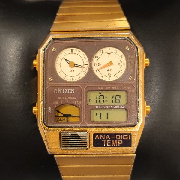 Vintage Citizen ANA-DIGI TEMP watch. JG2103-72X | WatchCharts Marketplace