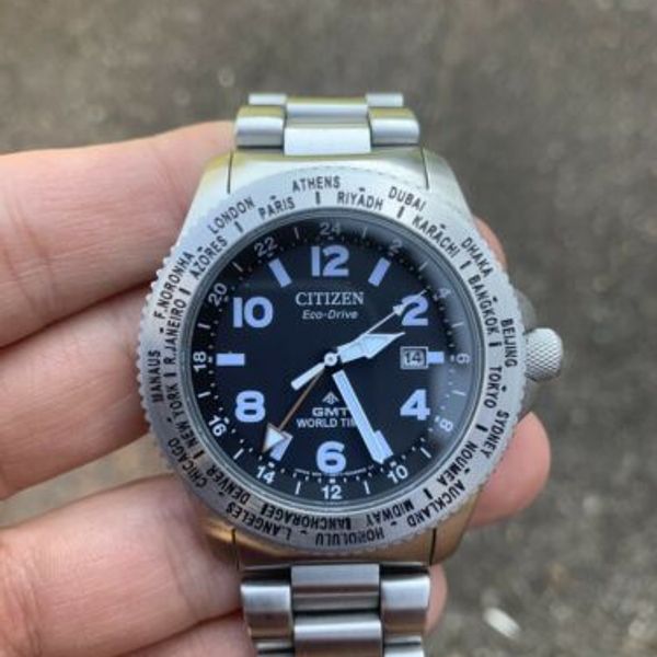 CITIZEN PROMASTER Eco Drive LAND Series GMT BJ7100-82E | WatchCharts ...