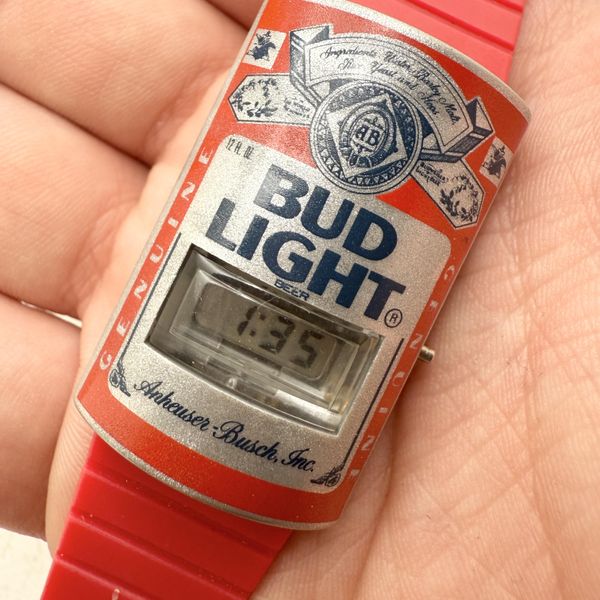 [WTS] Vintage 90s Water Powered Budweiser Can Digital Watch ...