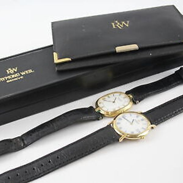 Mens Assorted Raymond Weil Gold Tone Dress Watches Quartz Working x 2 ...