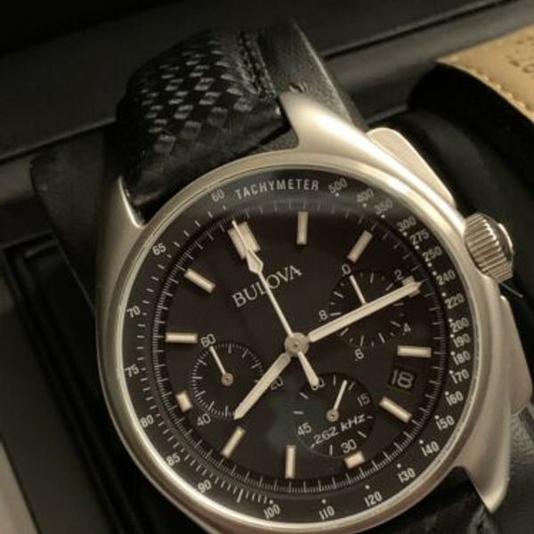 Bulova 96B251 Moon Apollo Lunar Pilot Special Edition Men Watch - Black ...