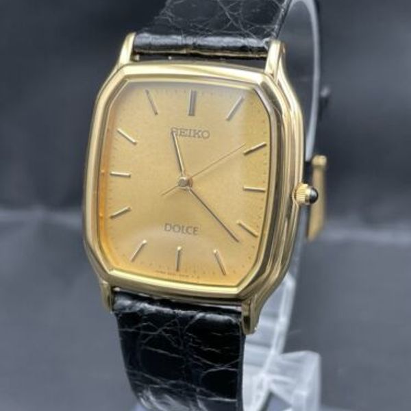 [Near Mint] Vintage SEIKO DOLCE 5E61-5A10 Quartz Gold Men's Box & Paper JAPAN | WatchCharts ...