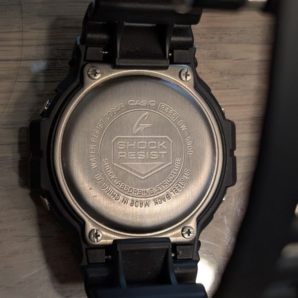 Casio G-Shock DW-5900-1DR Modded With Negative Display Module ...