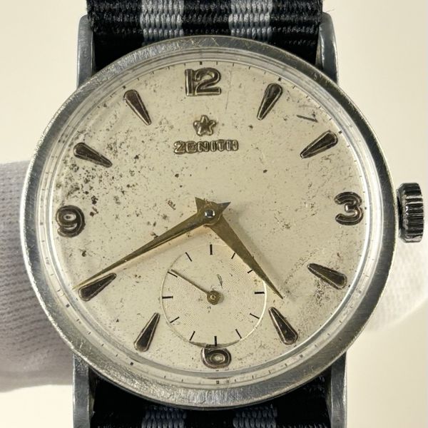 ZENITH Menâ s Manual Vintage 1950â s Sub-Seconds Silver Watch ...
