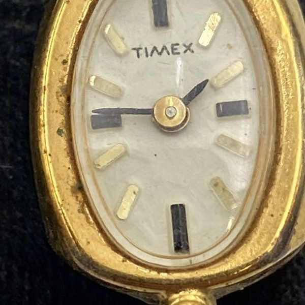 Timex Gold-Filled Base Metal Bezel Mechanical Manual Wristwatch (Works ...