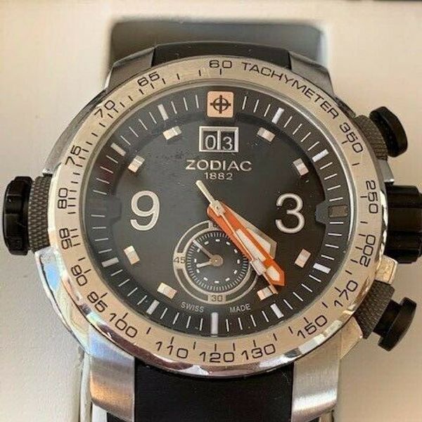 Armbanduhr Herren Zodiac ZO 8505 Black 100m Wasserdicht Swiss made ...