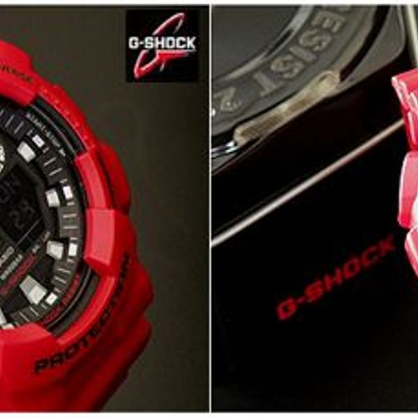 FS: New Casio G-Shock GA-100B-4A Burning Red NEW IN BOX | WatchCharts ...