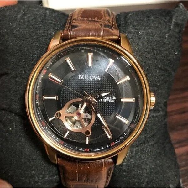 Bulova Men's Black Watch - 97A109 C477794 - Automatic 21 Jewels - Self ...