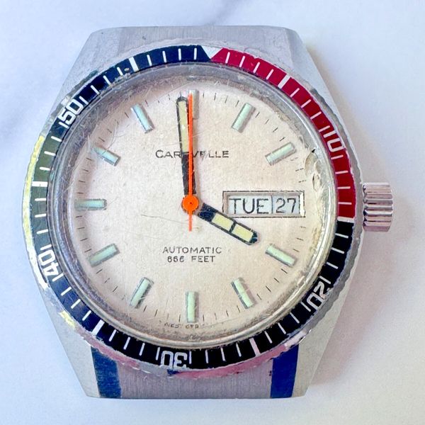 NR NOT RUNNING Caravelle Bulova 666 Feet Devil Diver Coke Bezel ...