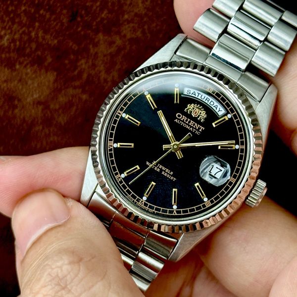 [WTS] Orient President 46E Day Date Black Dial with Fluted Bezel ...