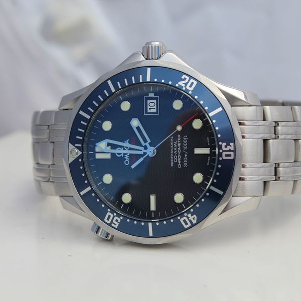 Omega Seamaster Pro 300M SMP 2220.80 Blue Wave RARE 2500 "D" CoAxial ...