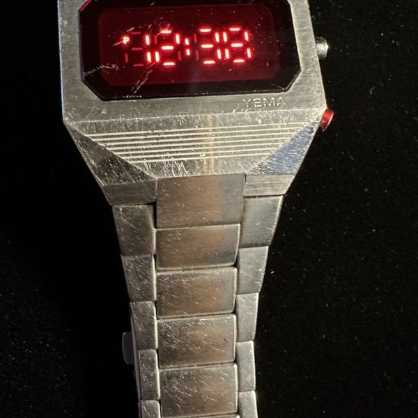 Vintage YEMA x KAVINSKY Limited Edition Red LED Watch 1 of 3333 WORKING ...