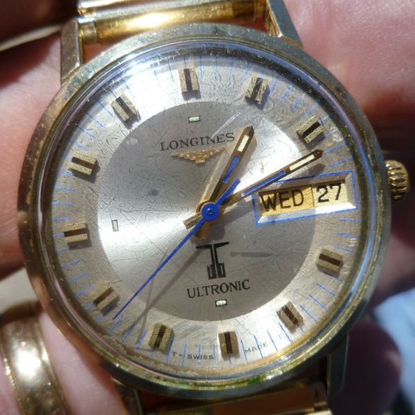 Longines Ultronic Mens Watch Tuning Fork ESA 9164 Hummer Day Date ...