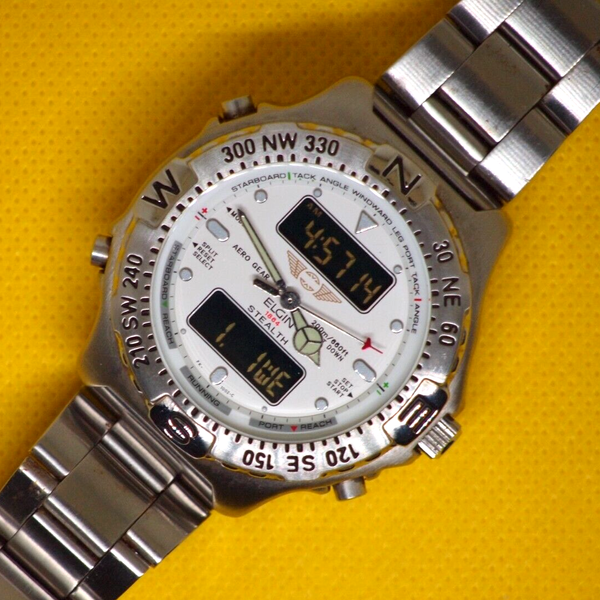 RARE Elgin Military AIR FORCE Aviation Triple Time Watch, Days ...