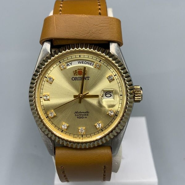 Orient President 11 Stone Automatic 21 Jewels Day/Date Men Japan Wrist ...