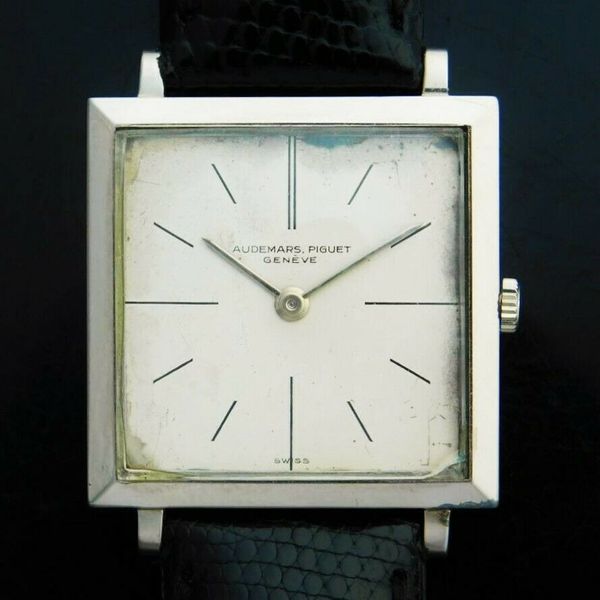 1960's Square AUDEMARS PIGUET 18K Solid White Gold Ref.796 Cal.2003 ...