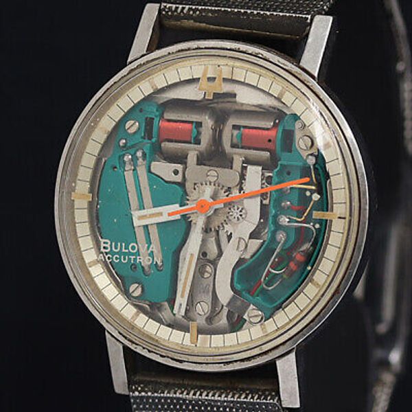 Bulova Accutron M6 19718 Space View Tuning Fork Skeleton Dial Men's ...