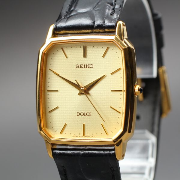 [Near MINT] Seiko Dolce 8J41-5000 SGP30 Gold Quartz Men's Vintage Watch JAPAN | WatchCharts ...