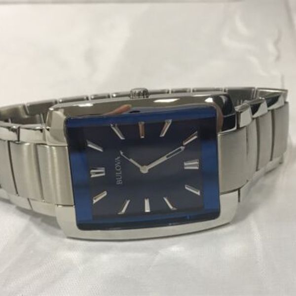 BULOVA Classic Blue Dial Stainless Steel Men's Watch - 96A169 MSRP ...