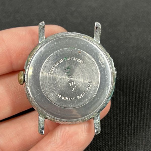 Vintage 1970â s TIMEX Retro Red Dial Face LADIES WATCH PART Not Running ...